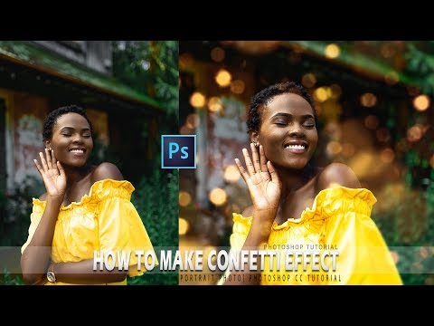 How To Make Confetti Effect On Portrait | Photoshop CC Tutorial Bokeh effect