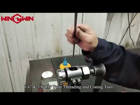 Waterjet HP tube threading and coing tool