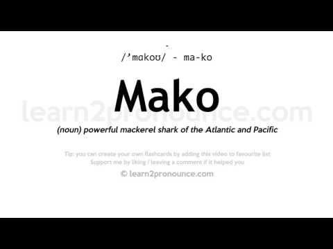 Pronunciation of Mako | Definition of Mako