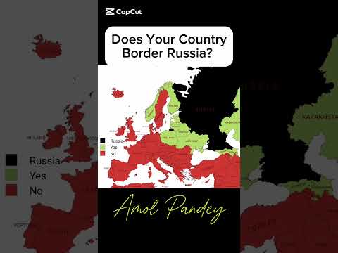 Does Your Country Border Russia? #history #mapchart #geography #mapper #mapper #historymap