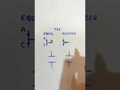 Equal Tee vs Reducer Tee // Isometric symbol of Tee