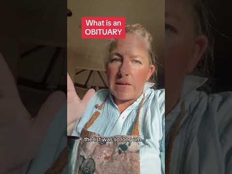 What is an obituary #shorts #funeralservice #obituaries #obituary
