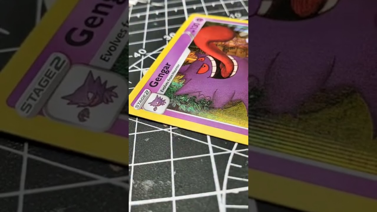 Texturing a Shadowbox Card #3dcards #pokemon #pokemonart #gengar