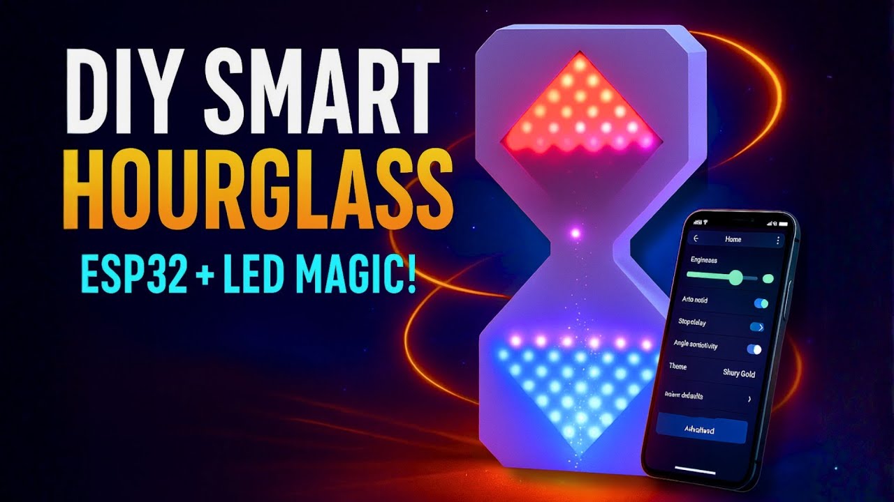 WS2812 RGB LED Matrix Hourglass | DIY ESP32 Build!