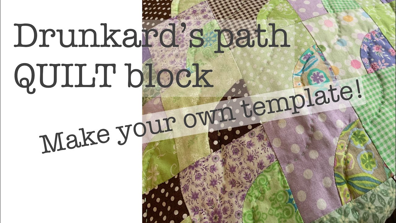 Drunkard’s path quilt block-make your own template-any size