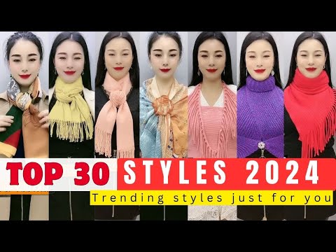 2024 Scarf Trends: 30 Stylish Tie Ideas | Shawl #scarfwearing #shorts