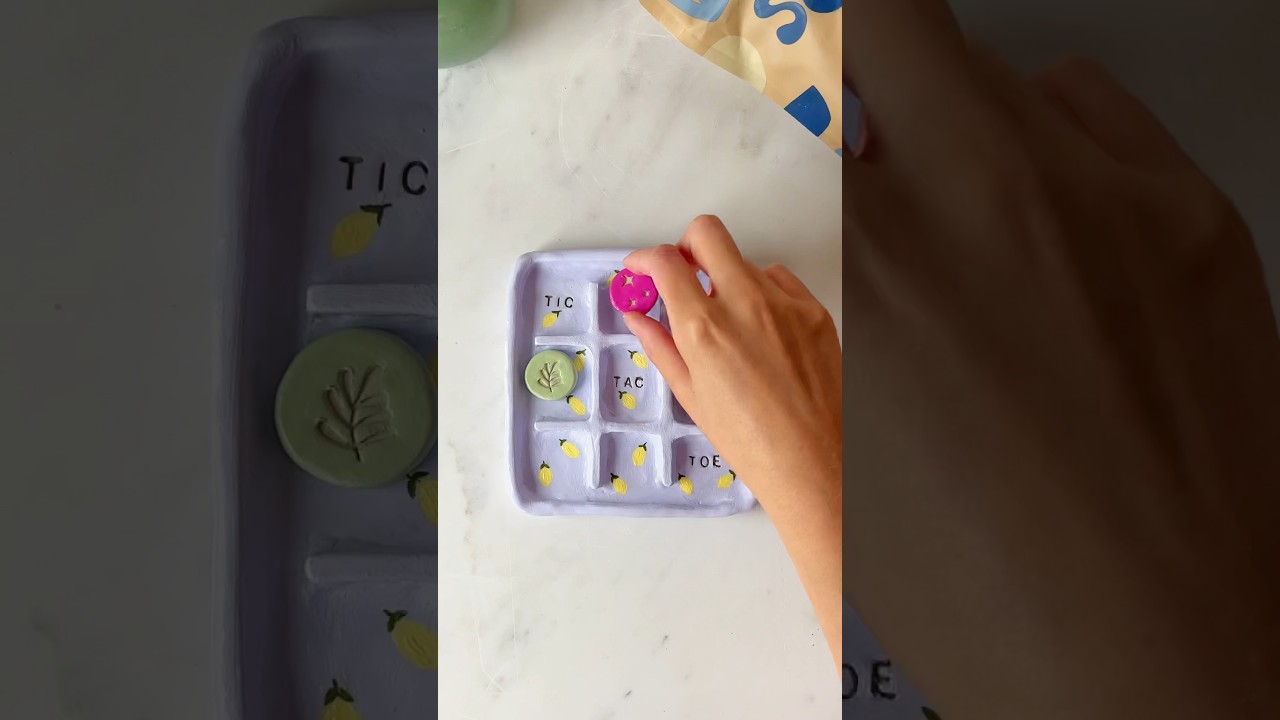 Tic-tac-toe / Noughts & Crosses / Xs & Os - but make it pottery… 🙅‍♀️👌 #diycrafts #pottery