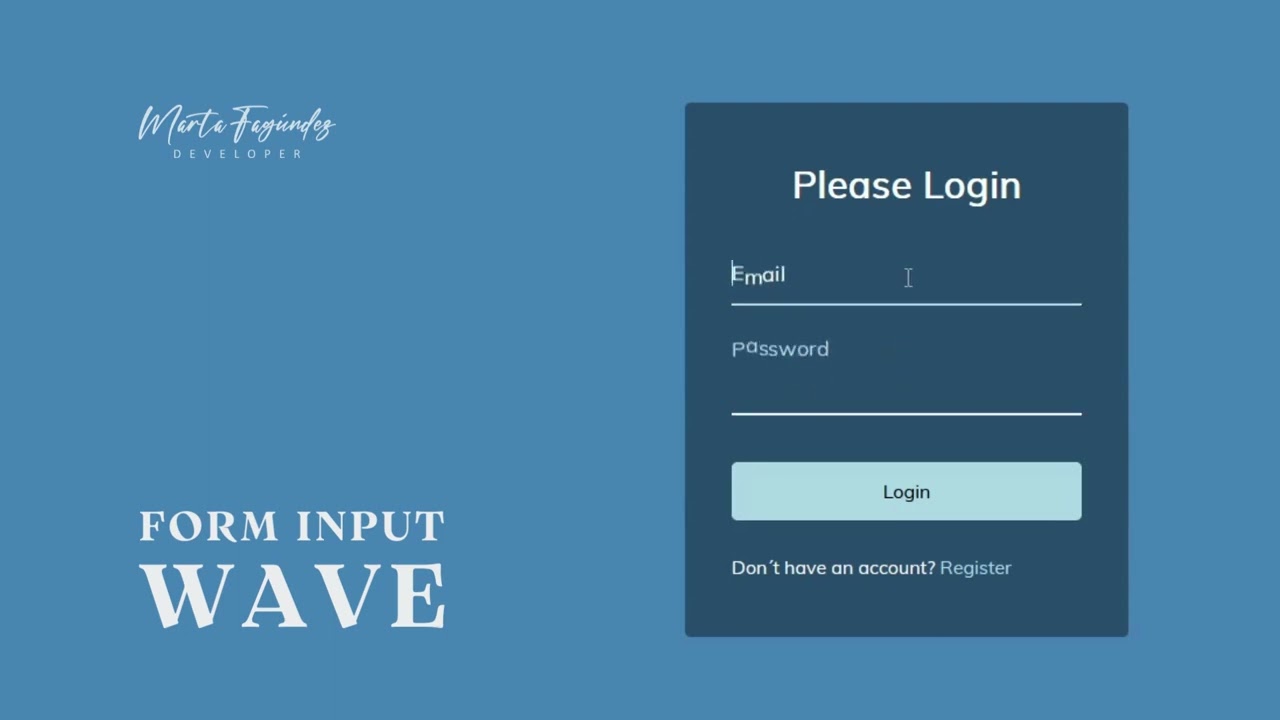 Day 8: Form Input Wave - #50projects50days