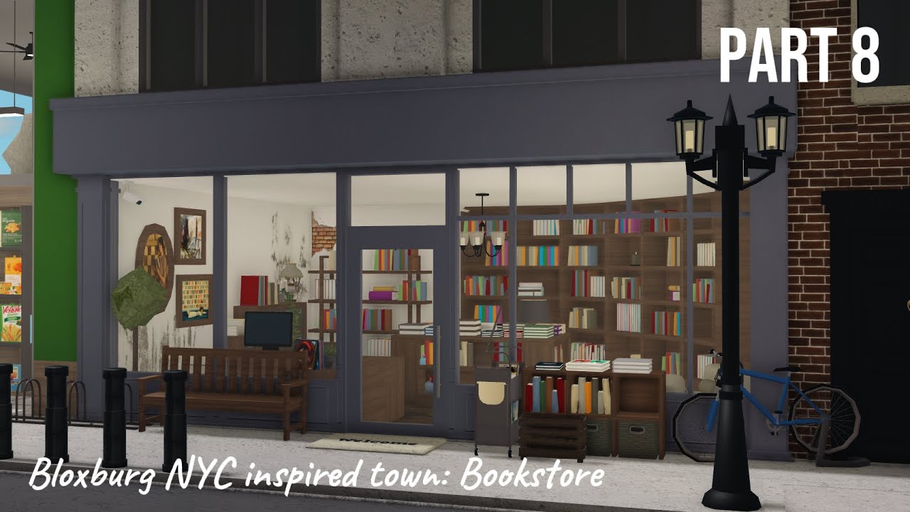 Bloxburg build: New York City town project | Speedbuild part 8 - Cozy bookstore