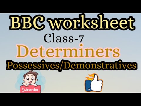 Determiners: Assignment, Class 7 BBC Compacta Solutions Video Lecture ...