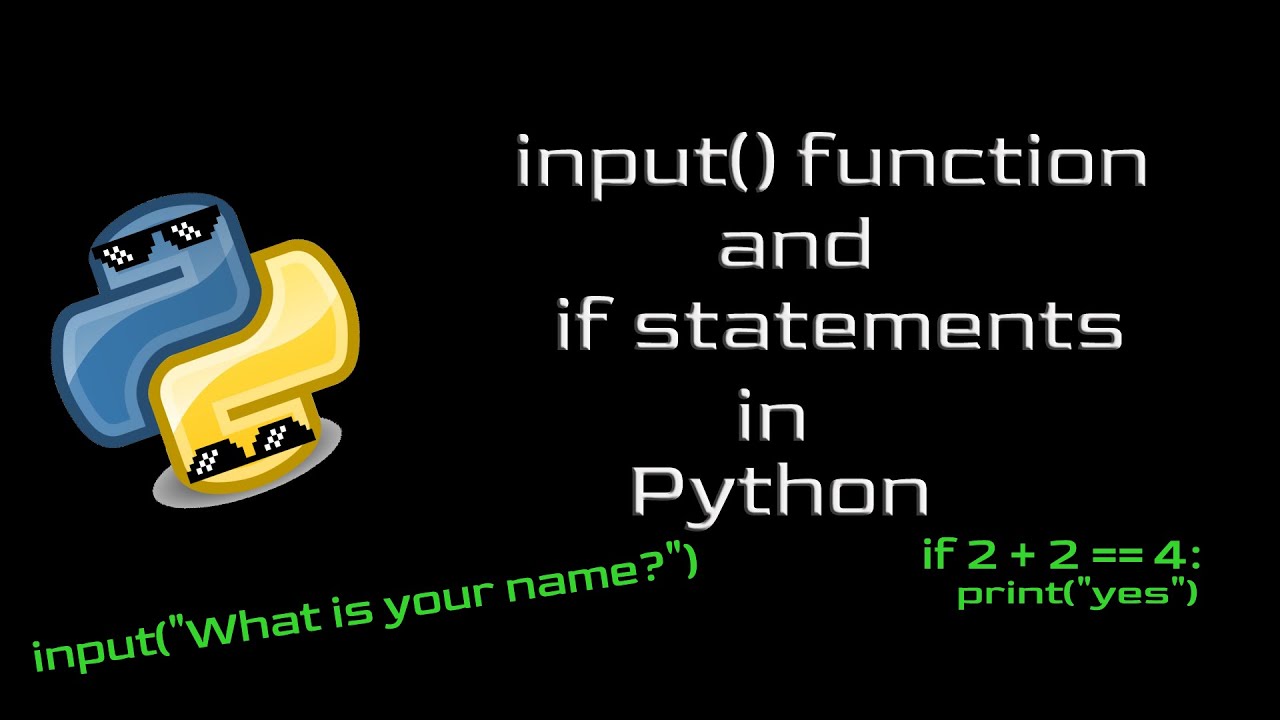 Input() function and if statements in Python