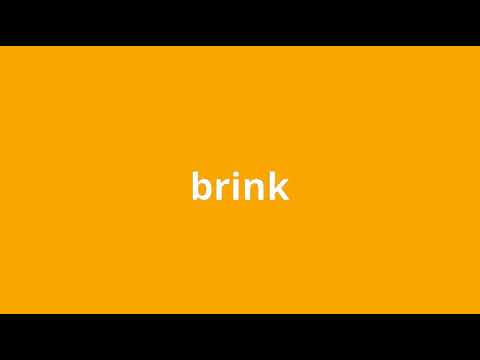 what is the meaning of brink
