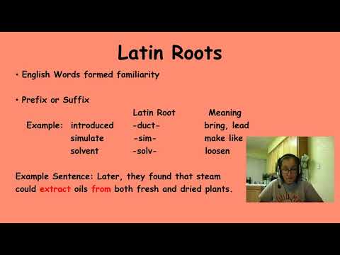 VOCABULARY STRATEGY Latin Roots
