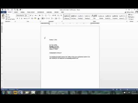 Business Letter in Simplified Style