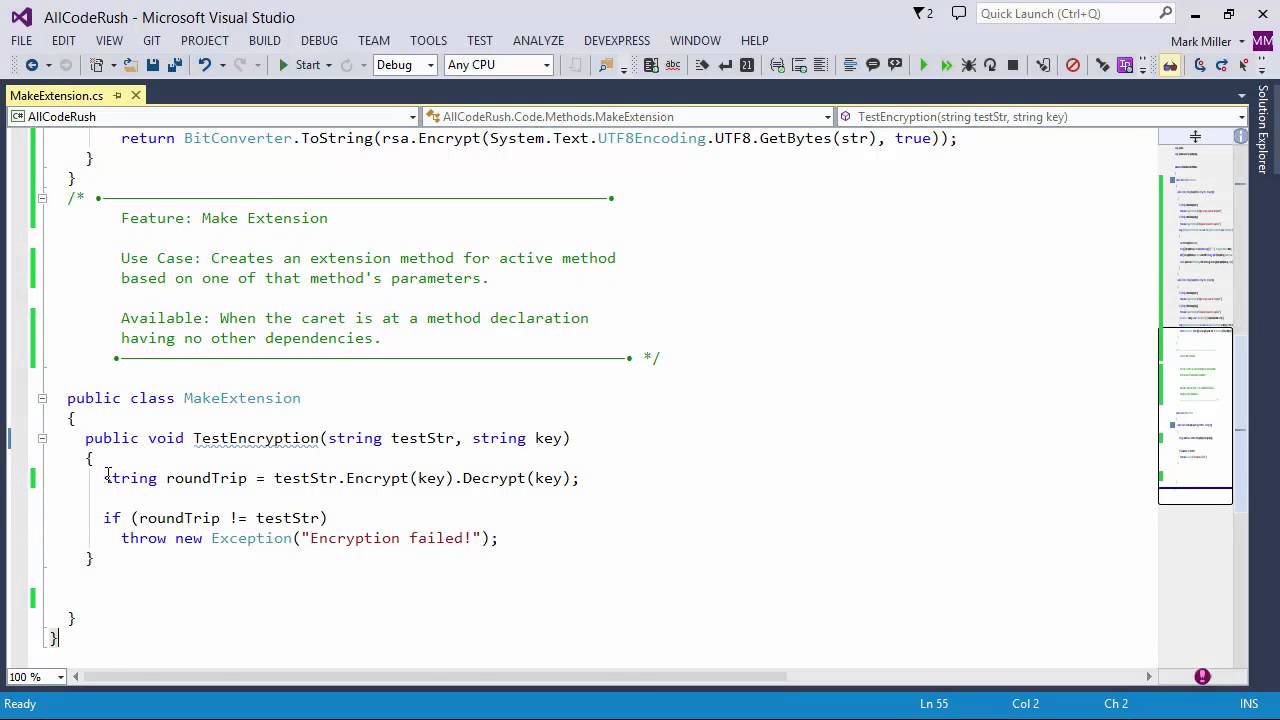 DevExpress CodeRush: Make Extention Method