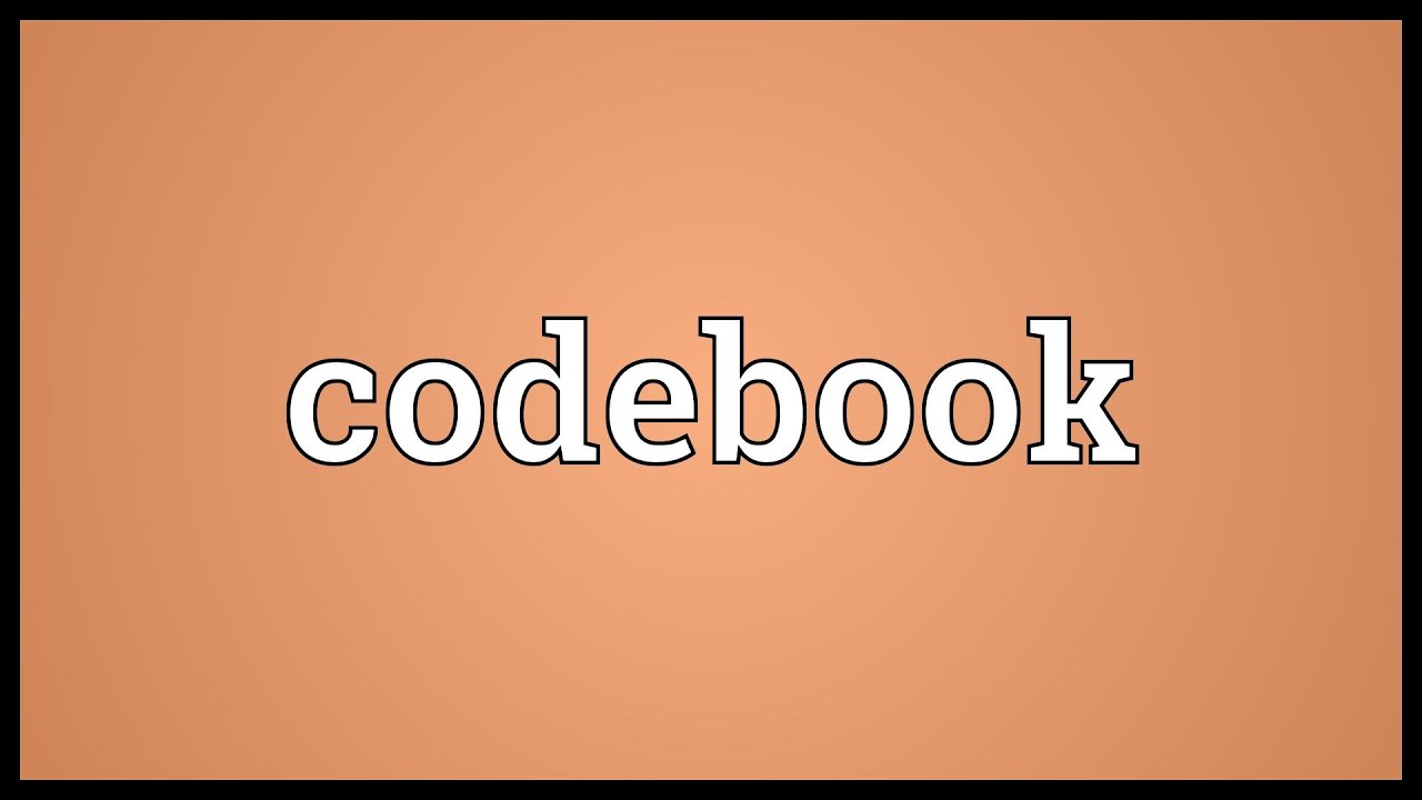 Codebook Meaning