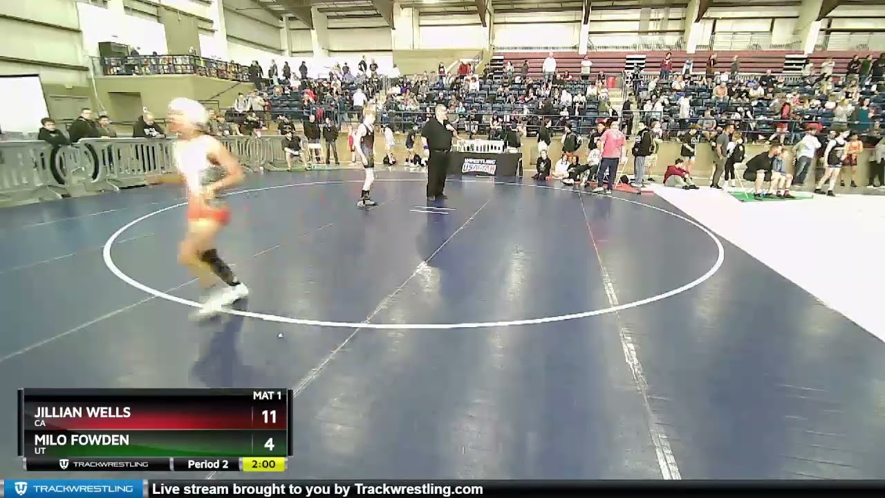 94 Lbs Round 1 - Jillian Wells, CA Vs Milo Fowden, UT 10e9