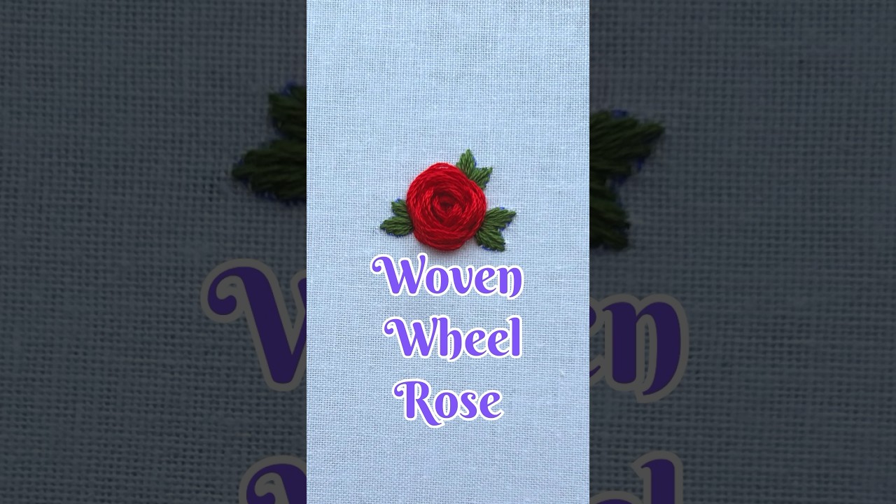 Rose Embroidery for beginners. Small flowers embroidery. How to embroider a rose. Woven Wheel Rose.