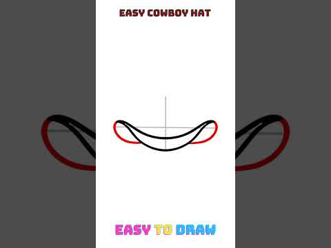 Easy to draw a cowboy hat drawing