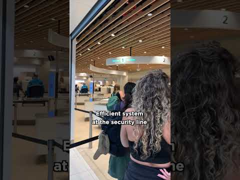 Is this the most efficient airport security cue or what?