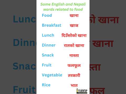 English and Nepali words related to food. #learningenglish #spokenenglis #shorts #englishlearners