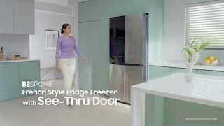 Samsung Discover Our See Through Glass Fridge Freezer Door advert uk