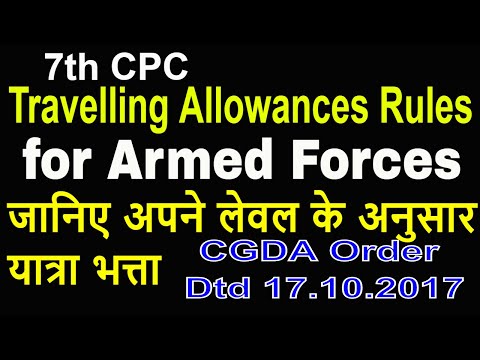 7th CPC Travelling Allowance Rules for Armed Forces Personnel: MoD Order_Govt Employees News