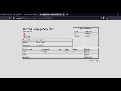 Point of Sale System using PHP/PDO DEMO