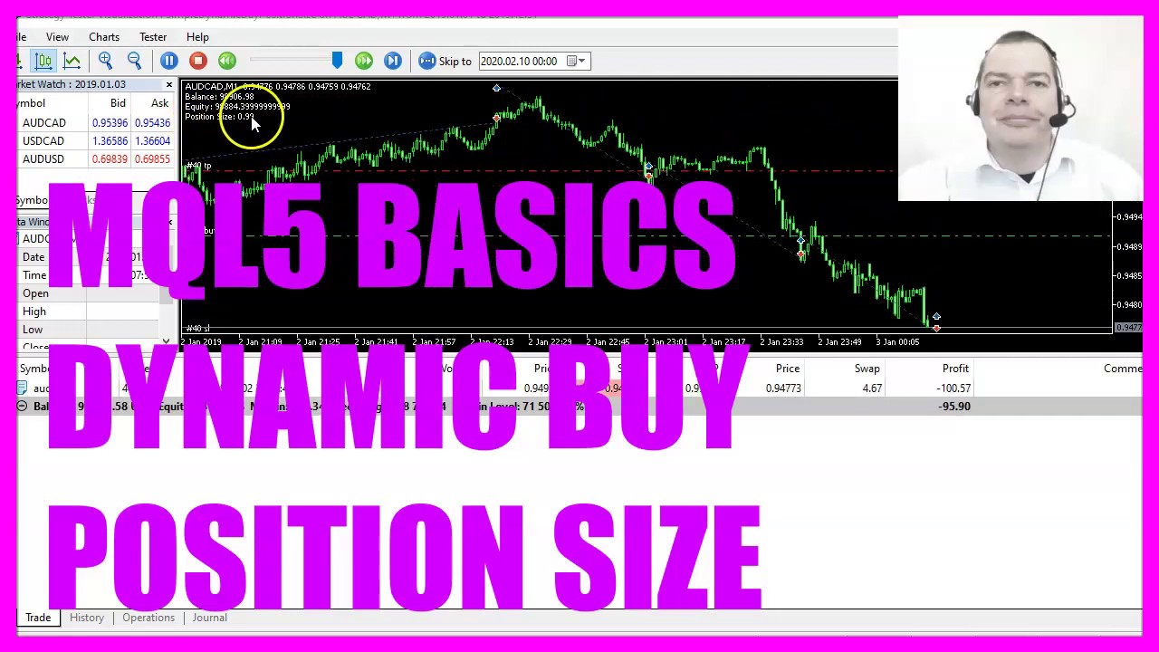 LEARN MQL5 TUTORIAL BASICS - 58 SIMPLE DYNAMIC BUY POSITION SIZE