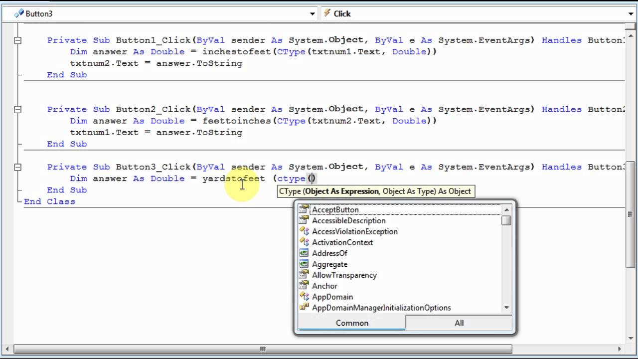 Visual Basic Tutorial: Unit Converter Part 3
