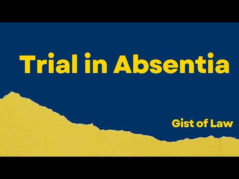 Trial in Absentia || Trial without the presence of accused in Urdu and Hindi
