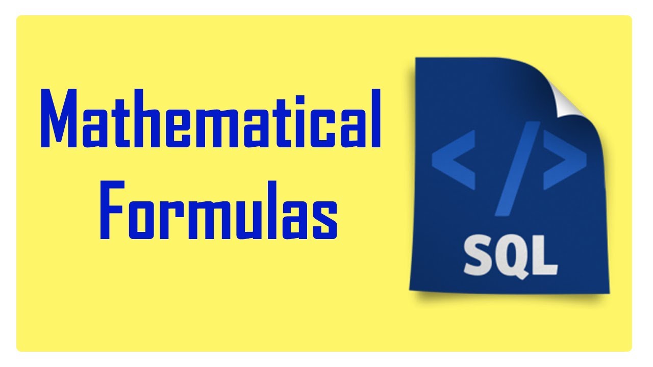 How to use mathematical formulas in SQL database