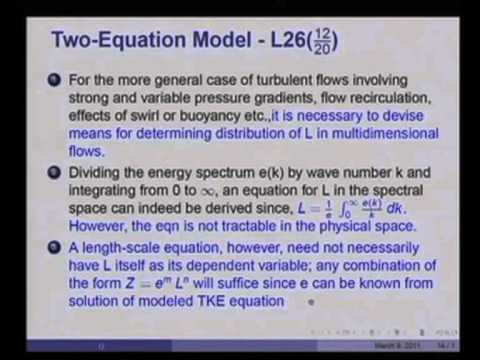 Mod-01 Lec-26 Turbulence Models - 1