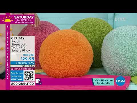 South Street Loft Teddy Fur Sphere Pillow