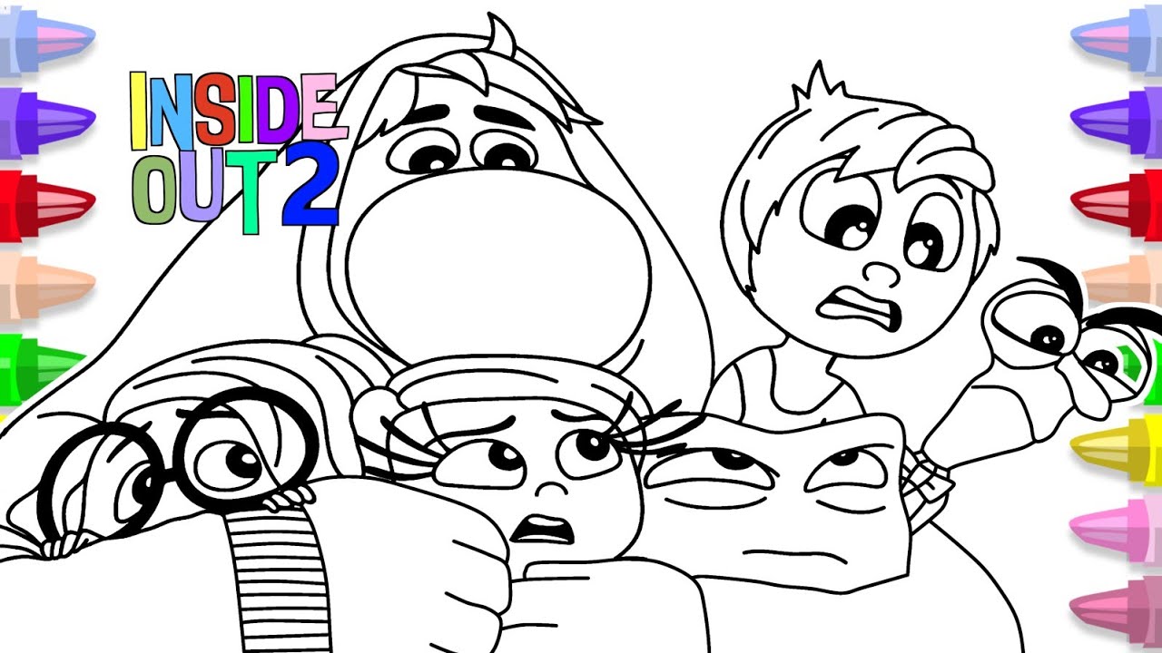 Inside Out 2 | JOY ANGER FEAR SADNESS EMBARRASSMENT AND DISGUST?! | Coloring Pages New