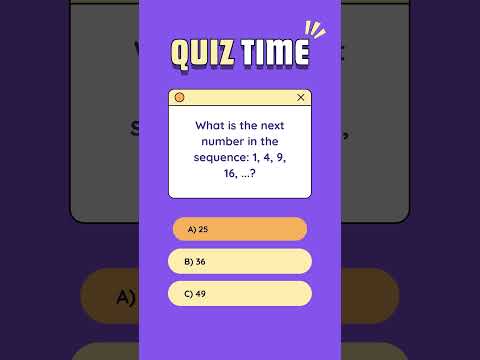 Purple and Cream Animated Quiz Time Mobile Video 1
