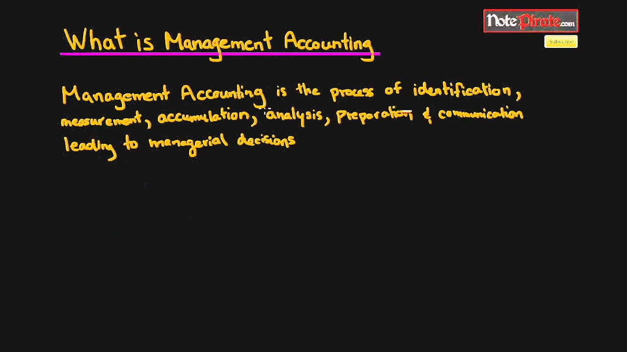 What is Management Accounting (Cost Accounting Tutorial #1)