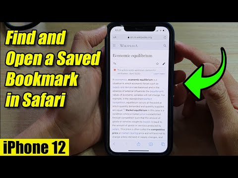 iPhone 12: How to Find and Open a Saved Bookmark in Safari