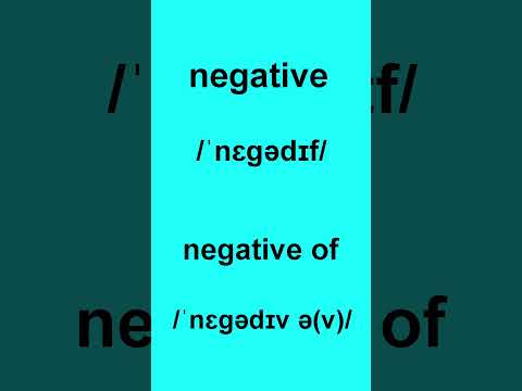 How to pronounce 'negative' in American English #spokenenglish #howtopronounce #americanenglish