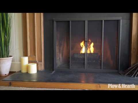 Fire Screen with Sliding Doors SKU# 14007 - Plow & Hearth