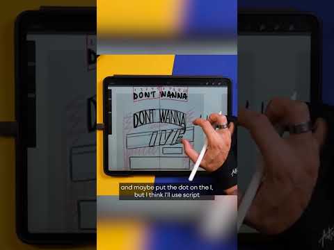 Procreate Lettering - Why are odd number letter words better? #short #shorts #procreatelettering