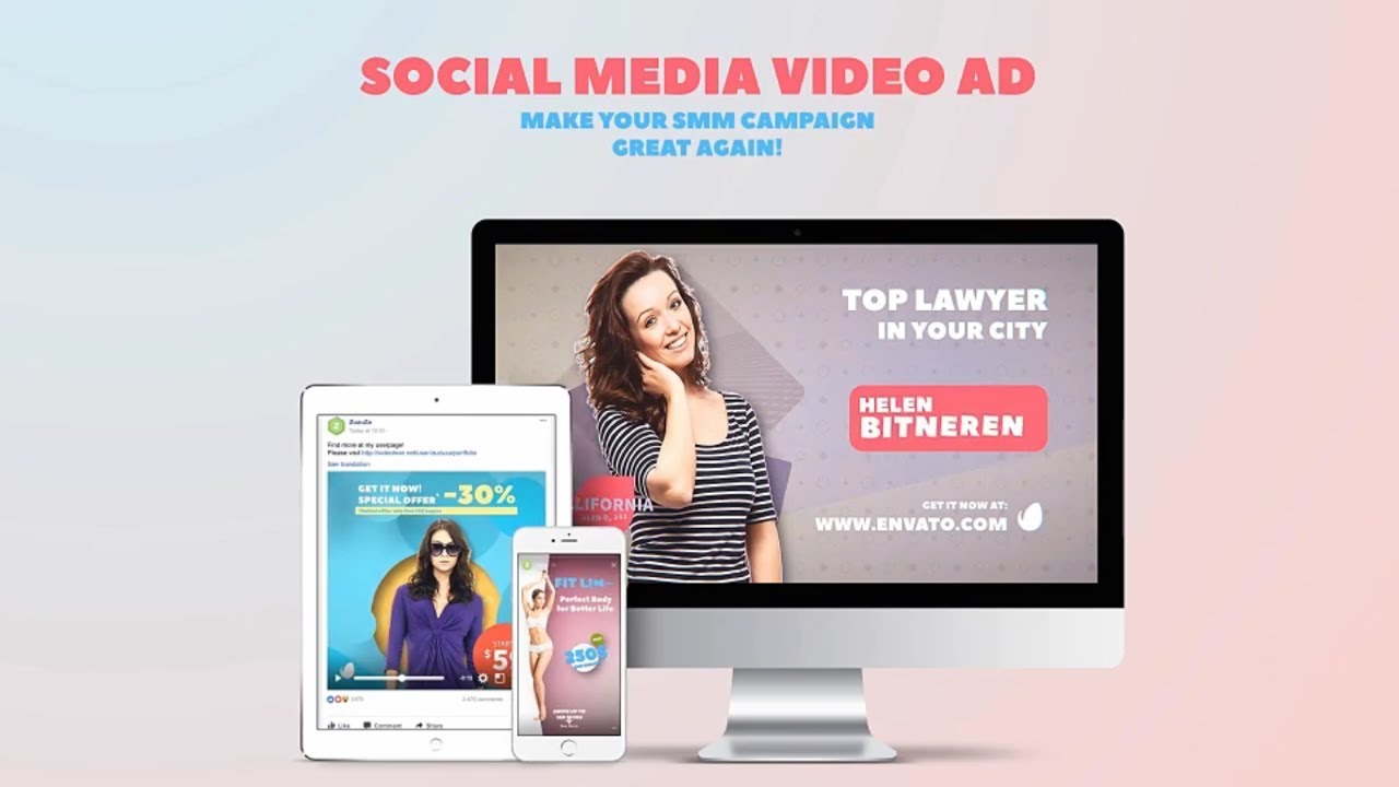 Facebook Video Ads Examples Template - After Effects Template