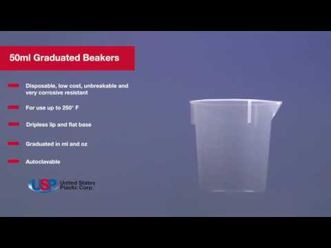 50mL Graduated Disposable Beakers | U.S. Plastic Corp.