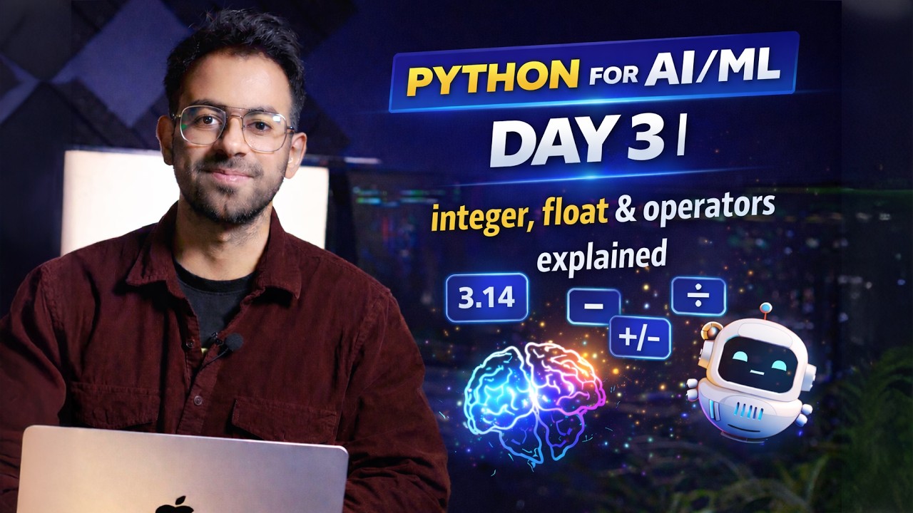 Python for AI/ML Day 3 | integer, float & operators explained