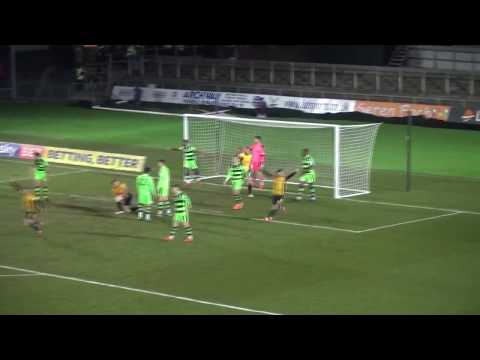 GOAL TWO - Paul Hayes heads County in to the lead at home to Forest Green