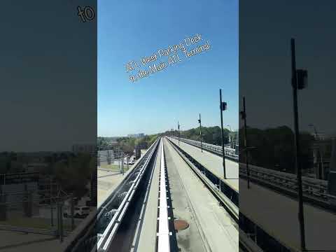 Riding the train from the ATL West Parking Deck to the Main Terminal at Hartsfield Jackson Airport