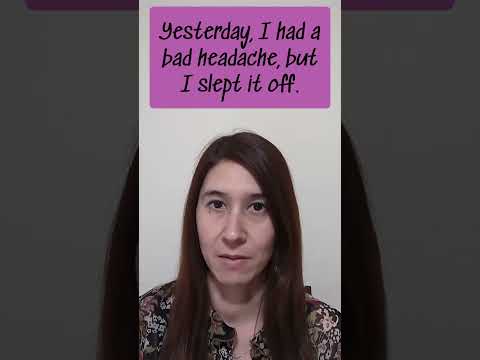 Learn English Phrasal Verbs- 84: SLEEP OFF #shorts