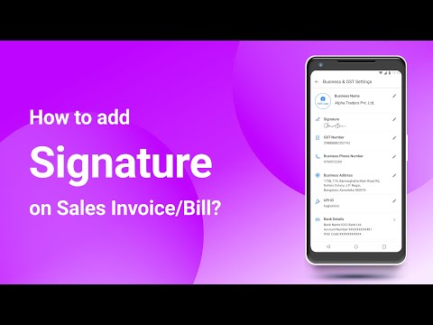 How to Add Signature on Invoices/Bills | Best Billing Software | Inventory & Payments | English