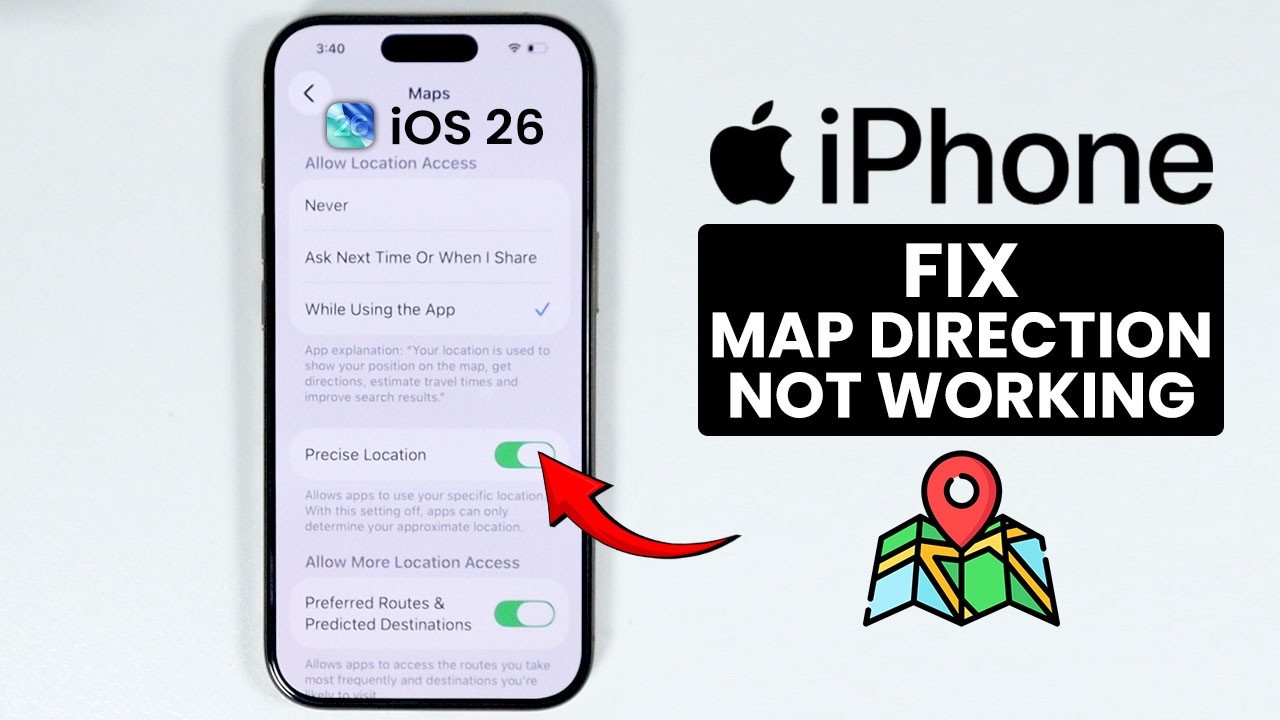 iOS 26 - Apple Maps Directions not Working on iPhone (FIXED)