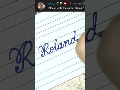 Roland - Beautiful name in Cursive writing | Cursive writing for beginners | #shorts